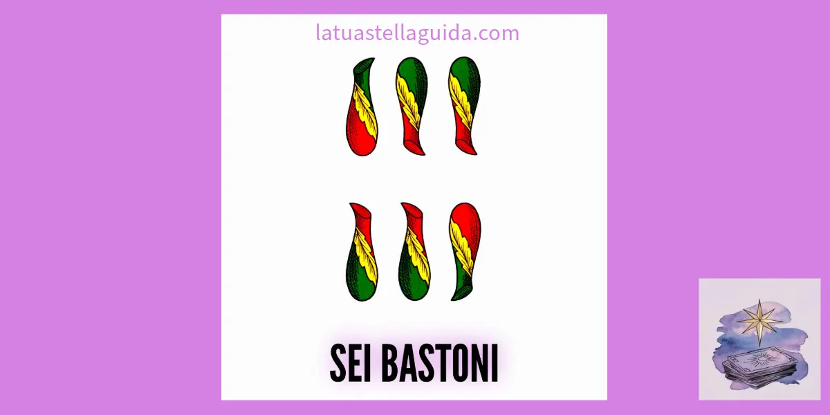 SEI DI BASTONI. Carte Napoletane