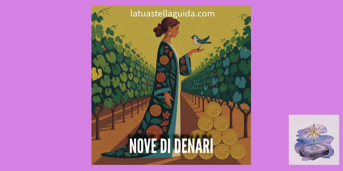 9 di DENARI Tarocchi. Significato e abbinamenti